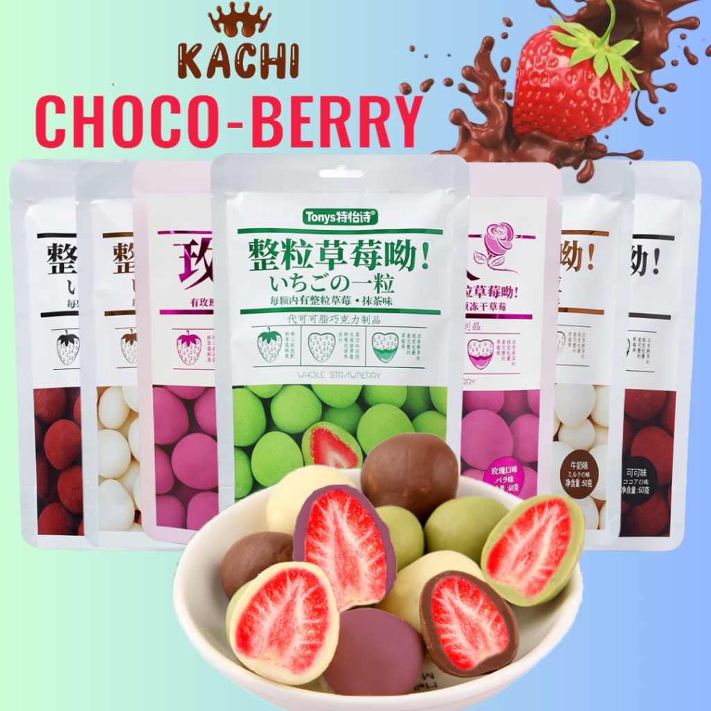 Kachi Choco Berry Premium Strawberry Chocolate Freeze Dried | Shopee ...