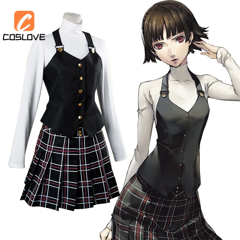 Anime Game Persona 5 Makoto Niijima Cosplay Full Set Costume School ...