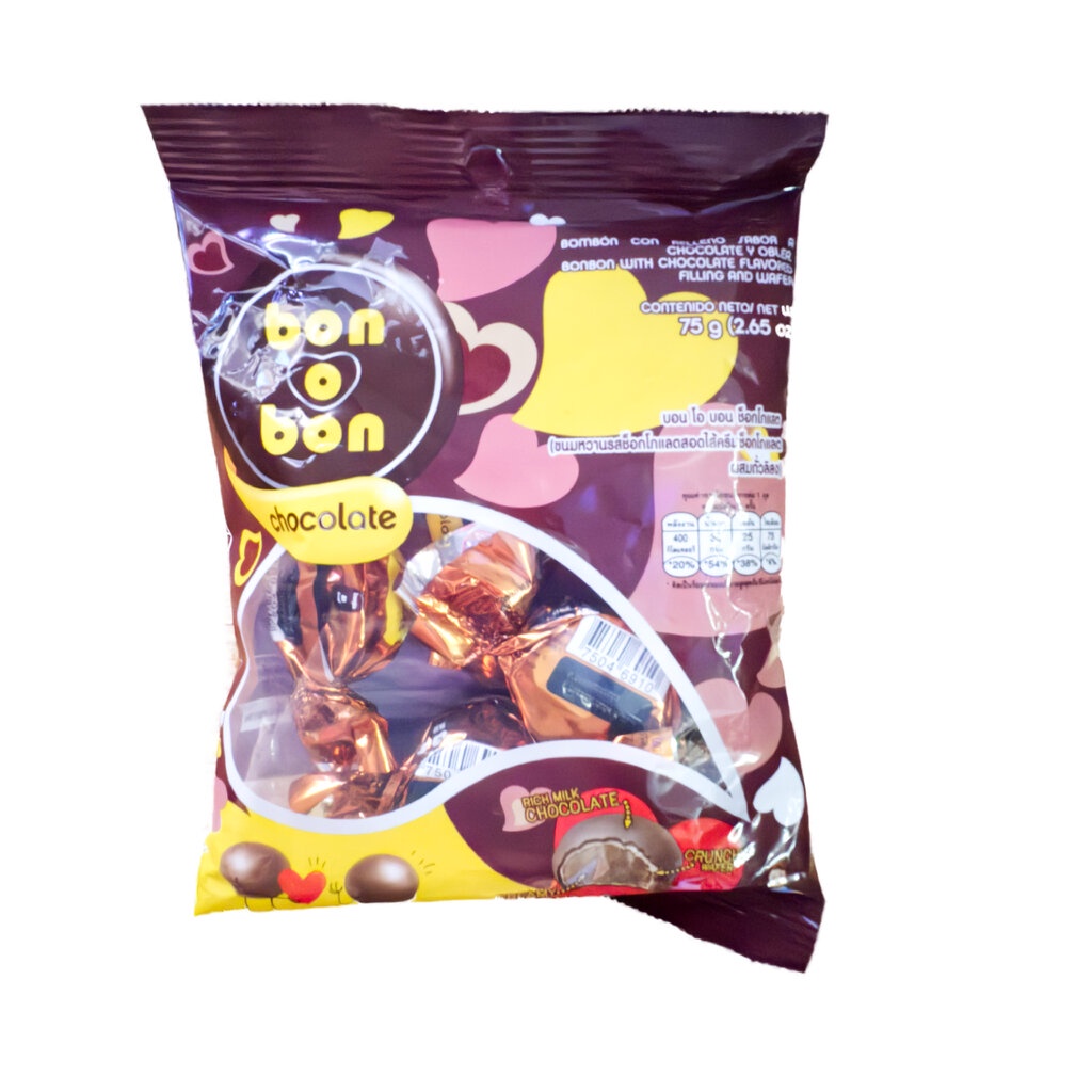 Bonobon Chocolate with Cream Filling Bon O Bun with Nut 75 g. | Shopee ...