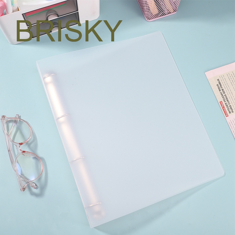 Folder blue 4 hole D-type clip plastic pp file folder A4 transparent ...