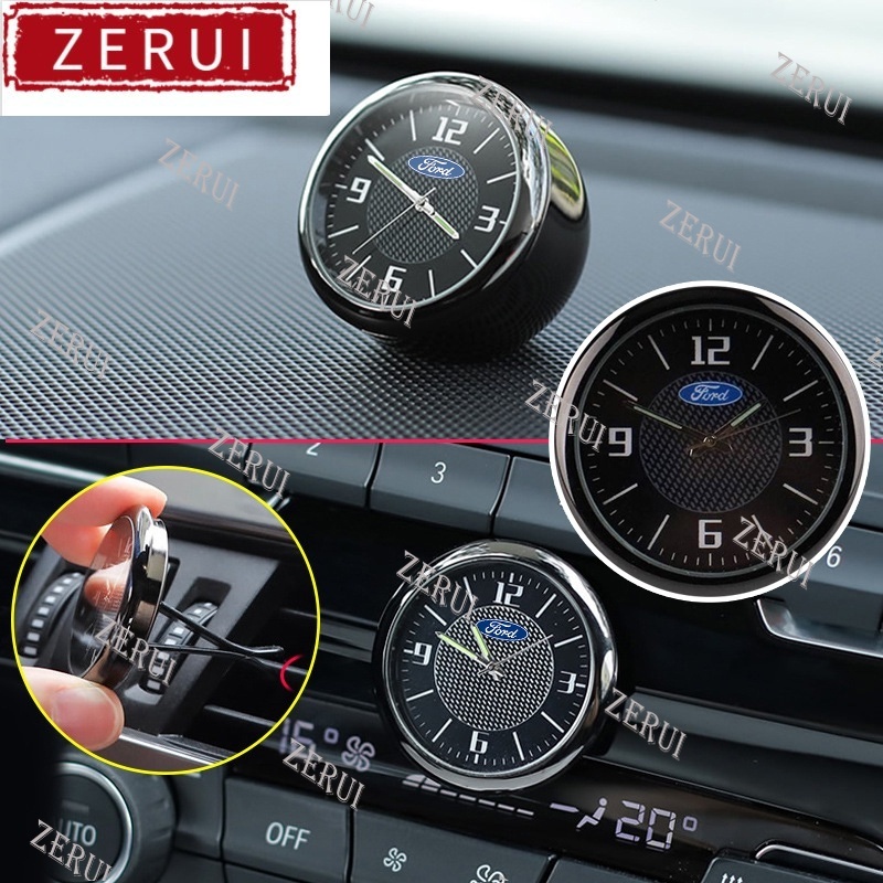 ZR For Ford Car Mini Quartz Clock luminous Interior Center Console Vent ...
