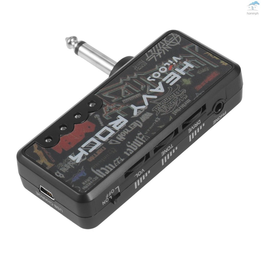 VITOOS Rock guitar Mini Compact Amp Heavy Amplifier part Headphone ...