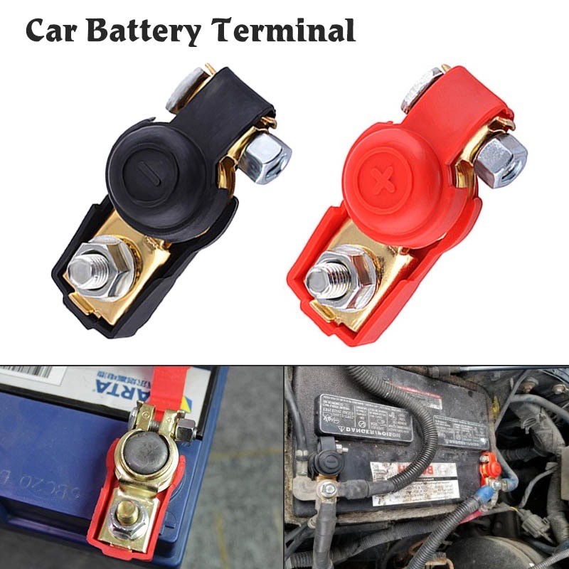 1 Pair Quick Release Car Battery Terminals Clamps Negative and Positive ...