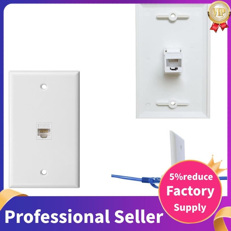 1-Port Ethernet Wall Plate, Keystone Jack Wall Plate with RJ45 Keystone ...