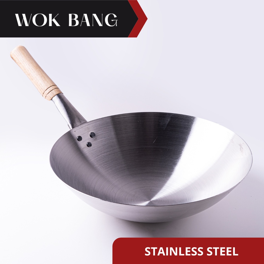 Wok Bang Stainless Steel Wok Pan | Shopee Philippines