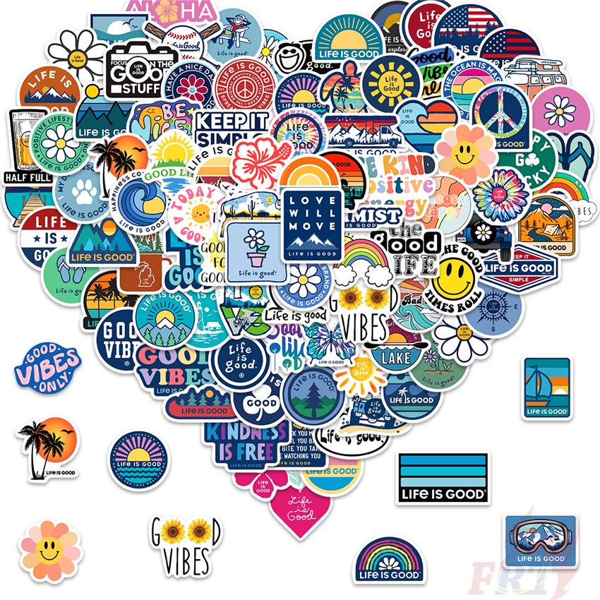 100Pcs/Set Funny Slang Art - Life.is.Good Stickers DIY Fashion ...