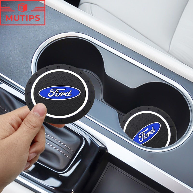 Ford Car Water Coaster Cup Bottle Holder Soft Rubber Anti-Slip Pad Mat ...