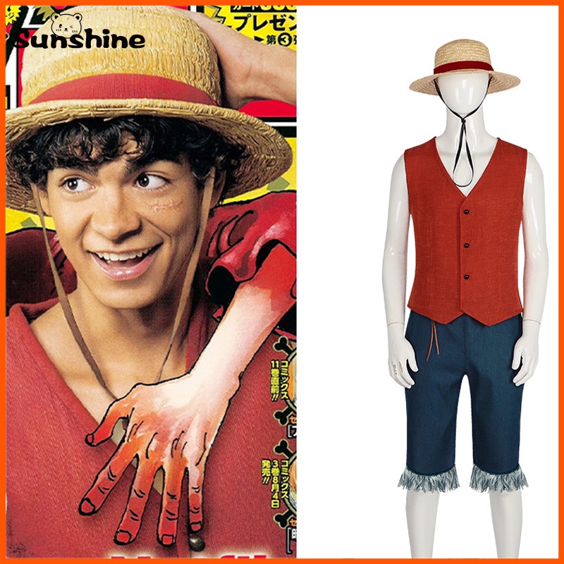 TV One Piece Luffy Real-life Movie Cosplay Costume Luffy Cosplay ...