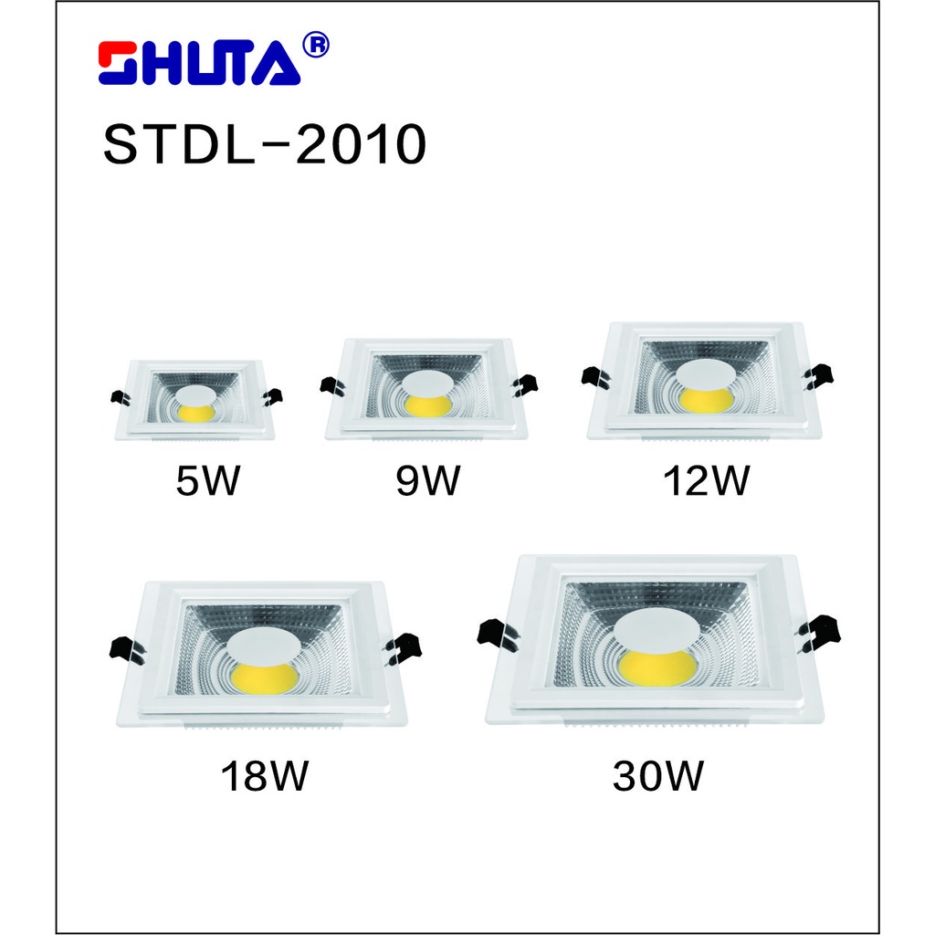 SHUTA COB Glass Panel Light/Dual Color Indoor Eye Protection Living ...