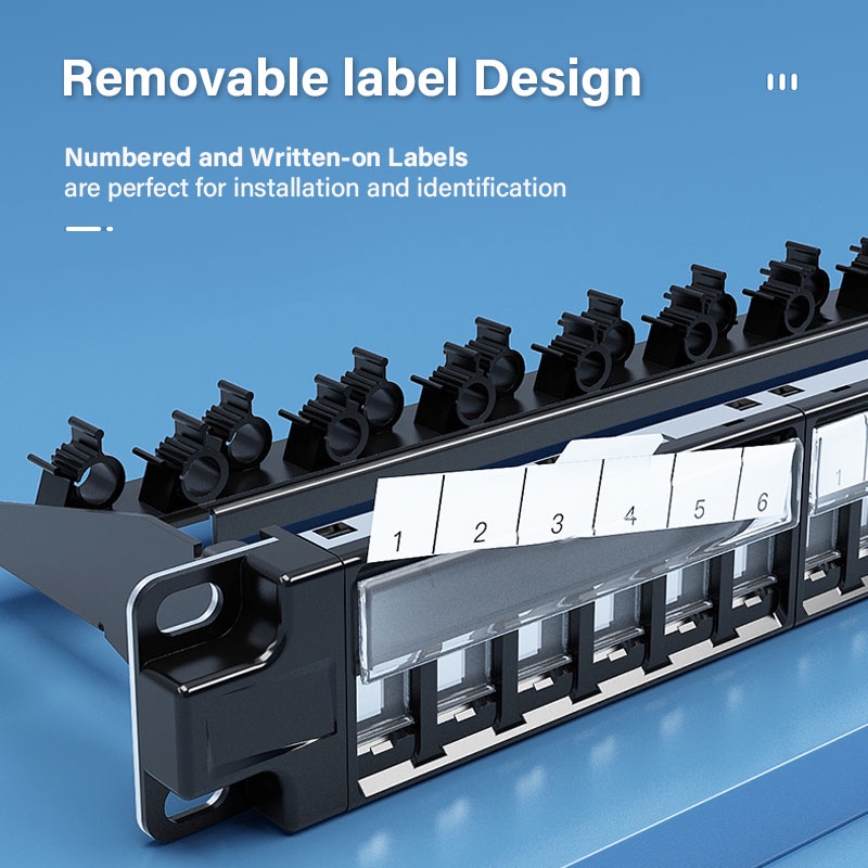 ZoeRax Rackmount or Wall Mount 24-Port Shielded RJ45 Patch Panel with ...
