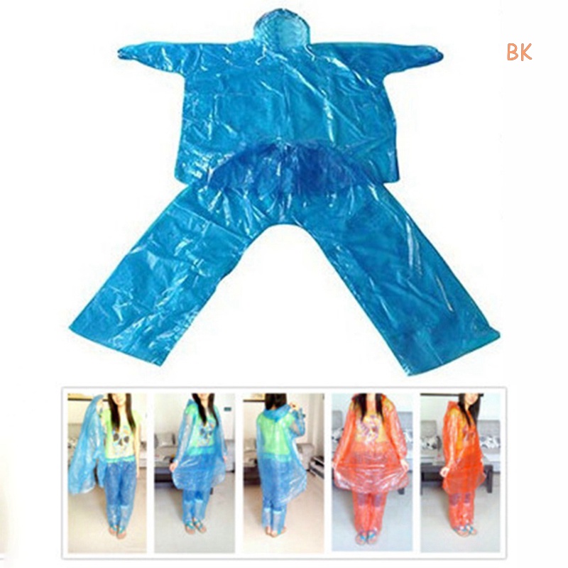 BK Disposable Plastic Reusable Poncho Raincoat Kapote Ultra Light ...