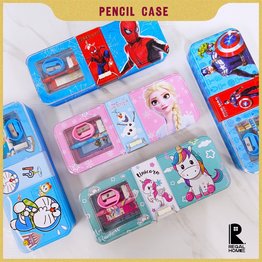 Double Layered Pencil Cases With Pencil & Eraser Children Pencil Case ...