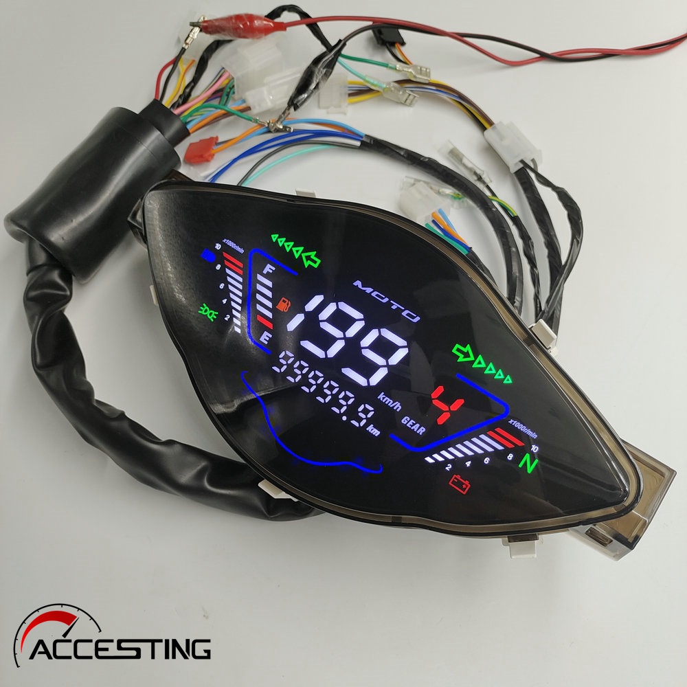 2023 New Digital Full Led Speedometer Digital Odemeter Meter Tachometer ...