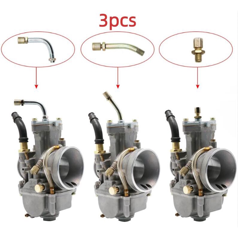 3pcs 90 Degree PWK Carburetor Elbow Tube Throttle Cable Adjusting Screw ...