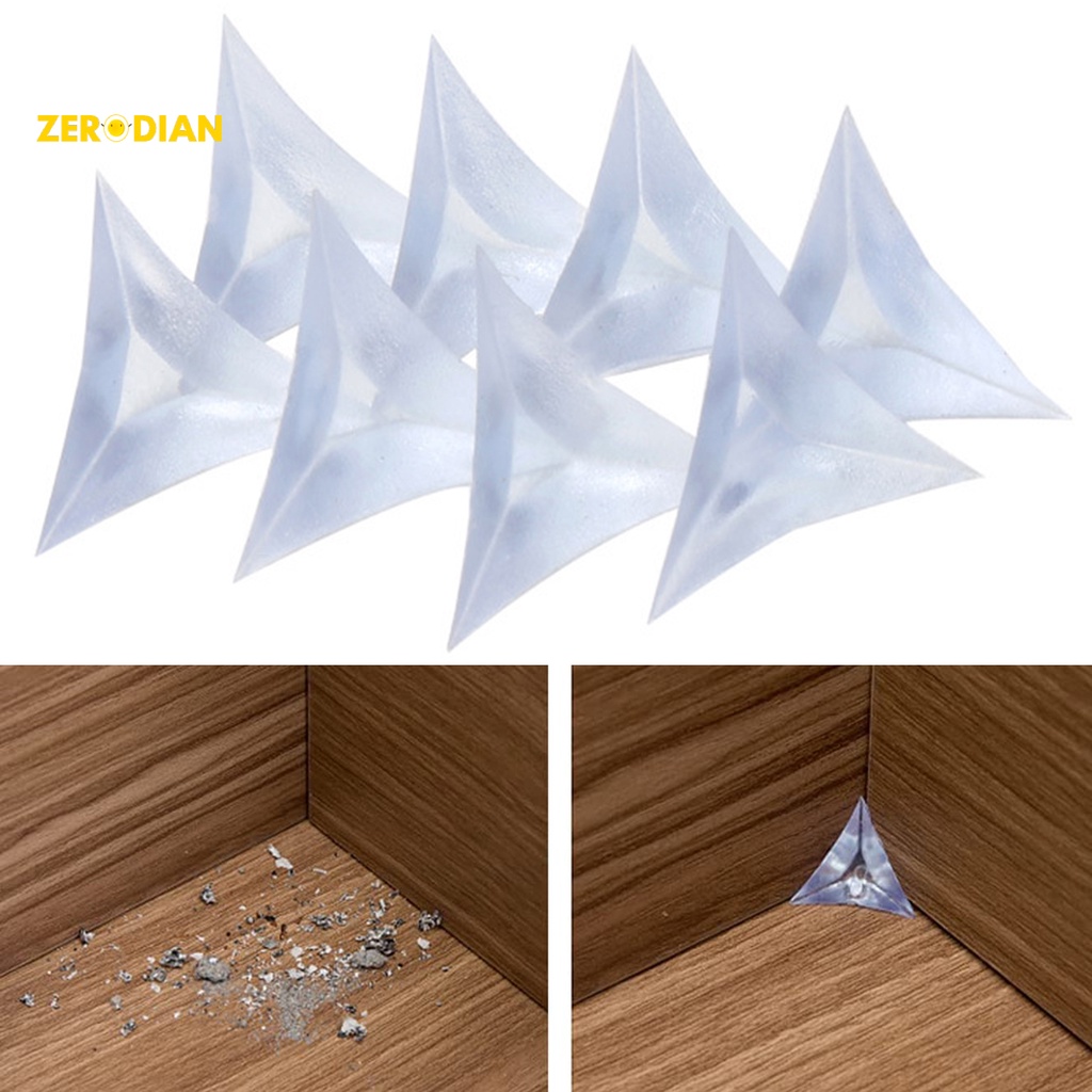ZERODIAN 100pcs/200pcs Corner Dust Guards Triangle Stair Anti-collision ...
