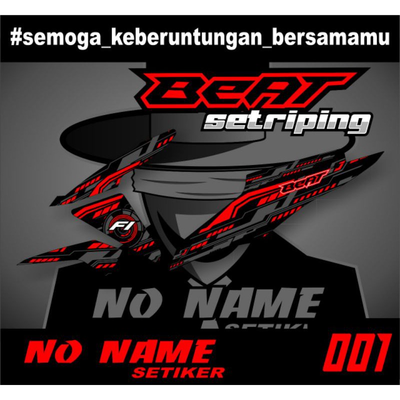 Semi full striping beat fi sticker (b1) 2013-2015 variations of honda ...