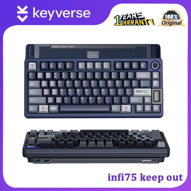 【Available in stock】Keyverse infi75 keep out Mechanical keyboard Wireless three mode RGB custom ...
