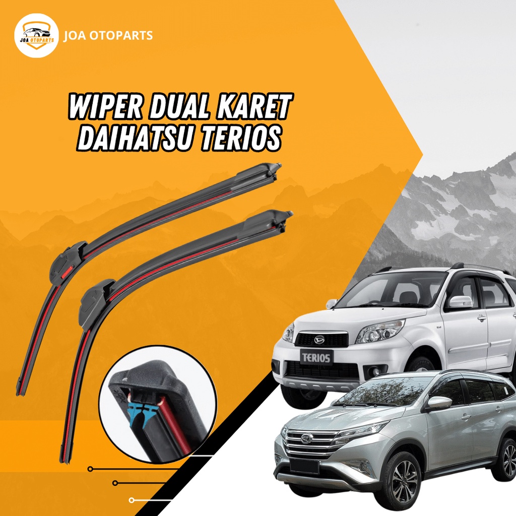 Dual Rubber Car Wiper - Daihatsu Terios/All New Terios - Dual Rubber ...