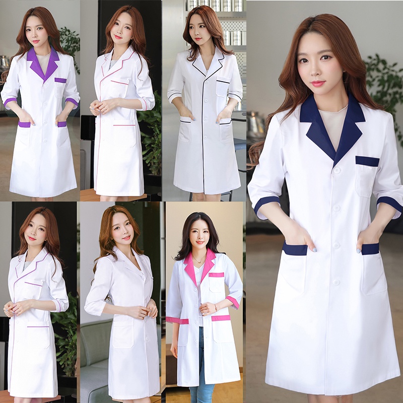 Free Embroidery Lab Gown Lab Coat for Women,Hospital Medical Doctor ...