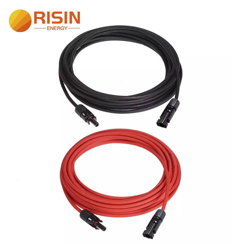 High Performance Risin 5Meter 4mm² PV Cable Black Red MC4 Solar ...