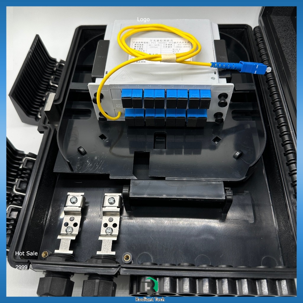 Black NAP Box 16 Port Fiber Optic Terminal Box With Pole Strap | Shopee ...