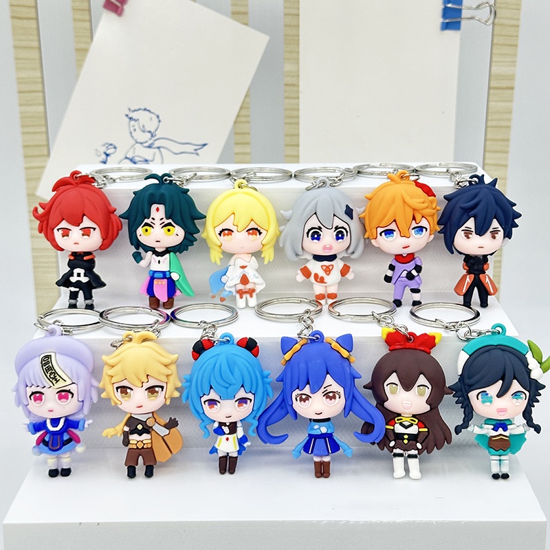 Game Genshin Impact Vision Lnazuma Ganyu Keqing Wendi Xiao Keychain ...