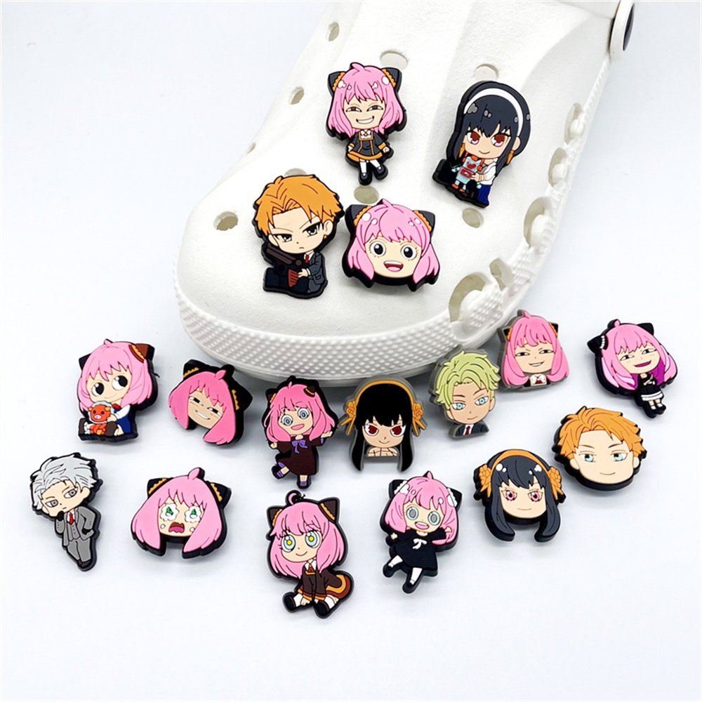 Cartoon Yor Forger Crocs Jibbitz Anime Shoe Charms Spy X Family Jibitz ...