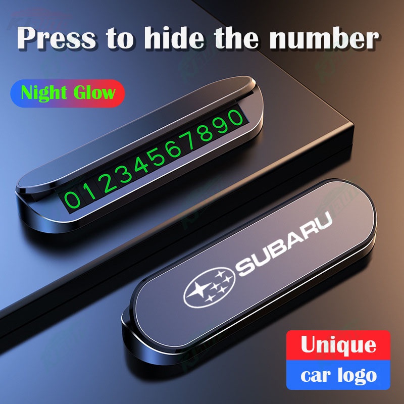 Subaru Noctilucent Hidden Parking Number Plate Car Creative Interior ...