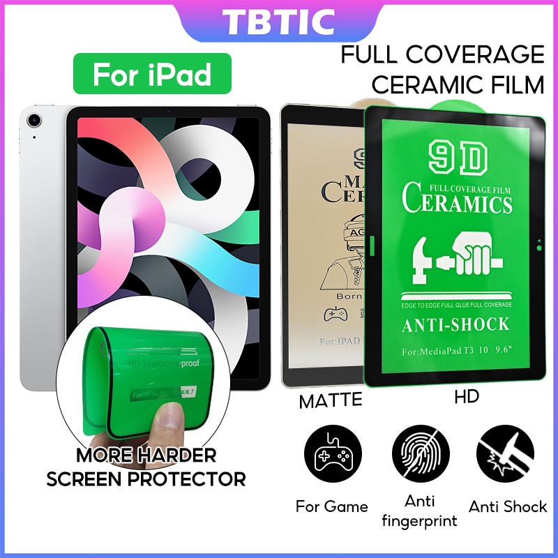 TBTIC Ceramic Matte Tempered Glass Screen Protector For iPad 10th Pro ...