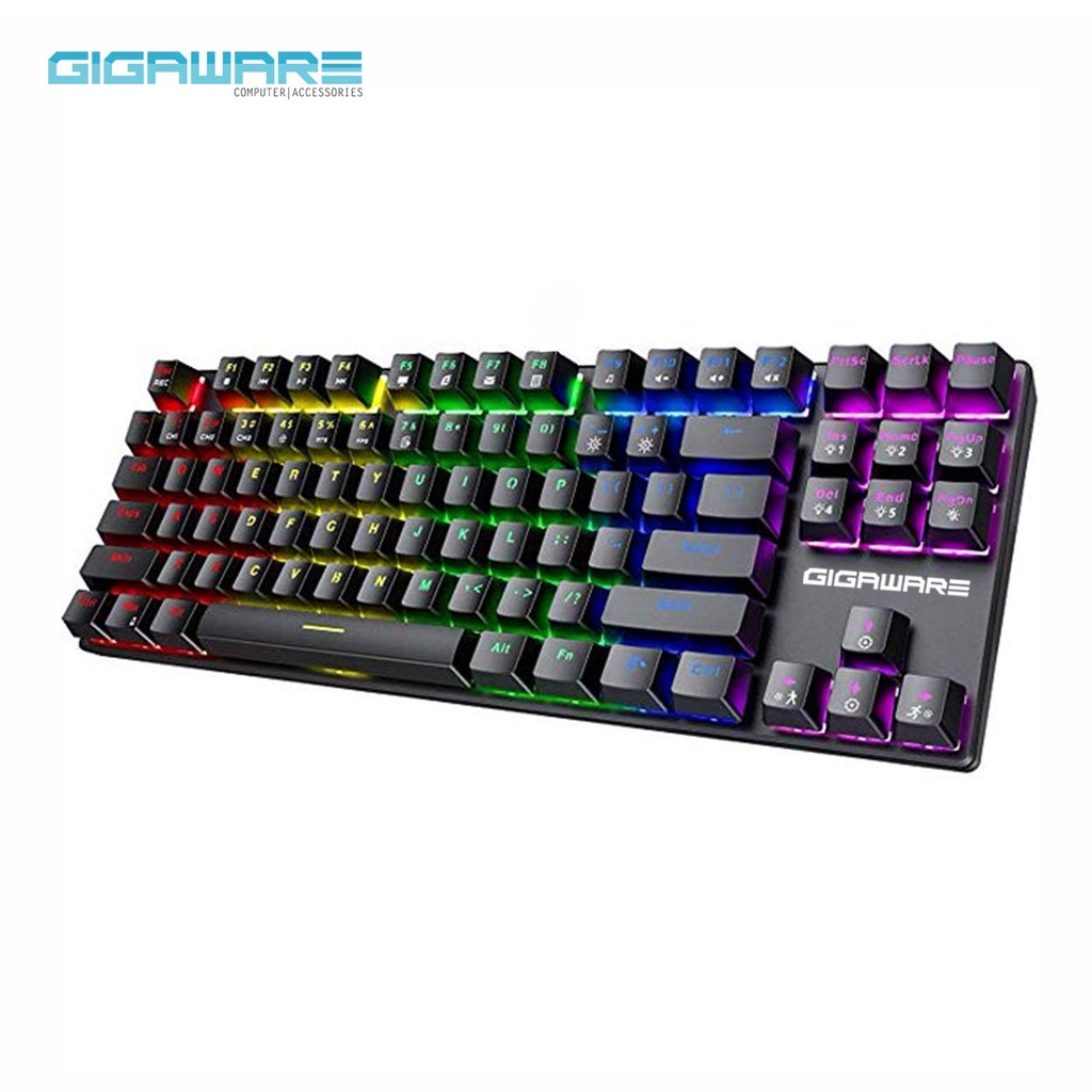 【hot sale】 Gigaware KG1 Mnemonix TKL 87 Keys Hot-Swappable RGB Backlight Mechanical Keyboard ...