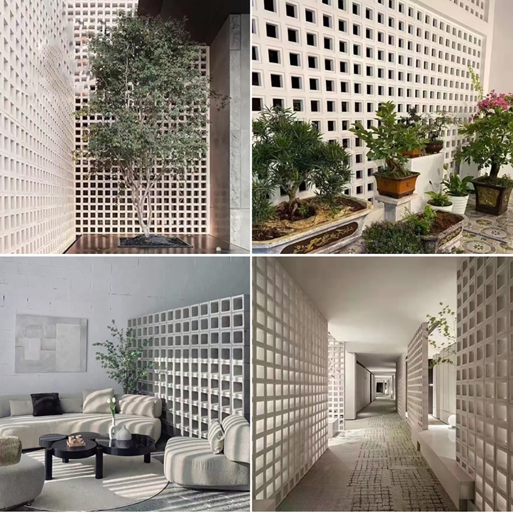 Cement Antique Hollow Brick Mold Landscape Garden Window Flower Fence ...