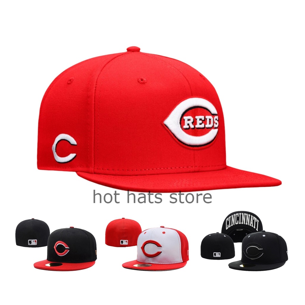 Reds Closed Cap Fashion High Quality Baseball Hats | Shopee Philippines