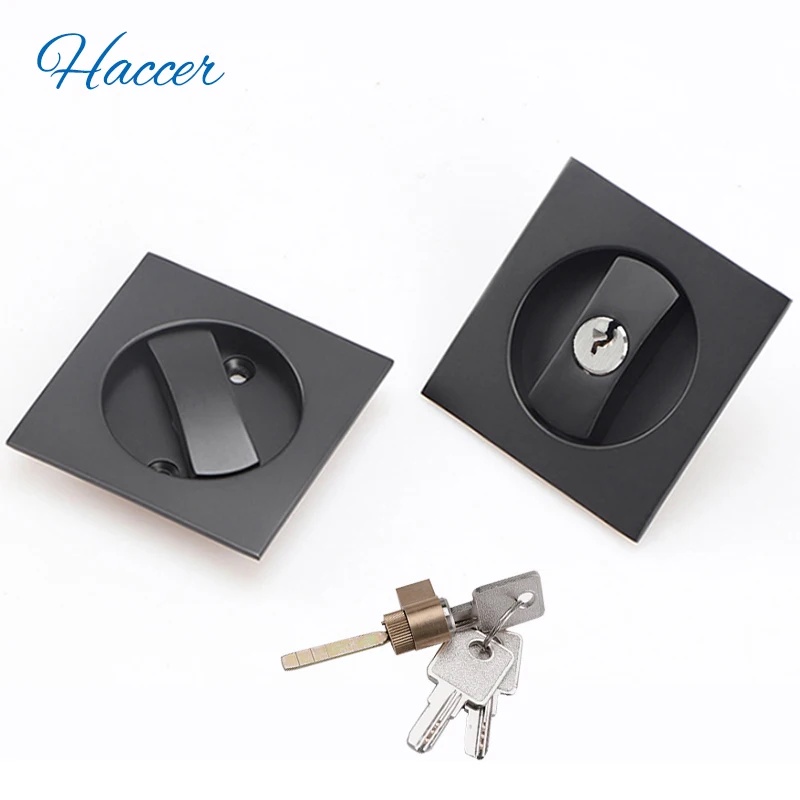 Privacy Pocket Door Locks with Key ,Contemporary Square Sliding Barn ...