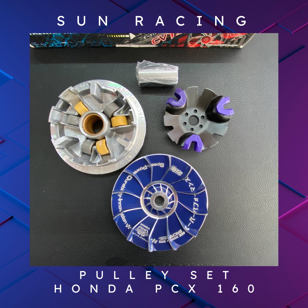 Sun racing pulley set for honda pcx 160 WITH FLYBALL ripple | Shopee ...
