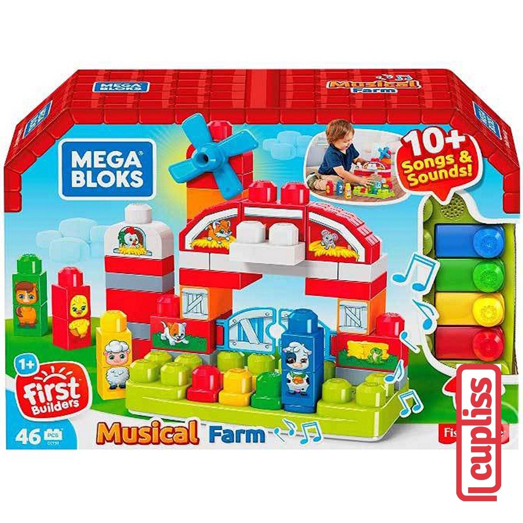 Fisher Price Original GCT50 Mega Bloks Musical Farm First Builders ...