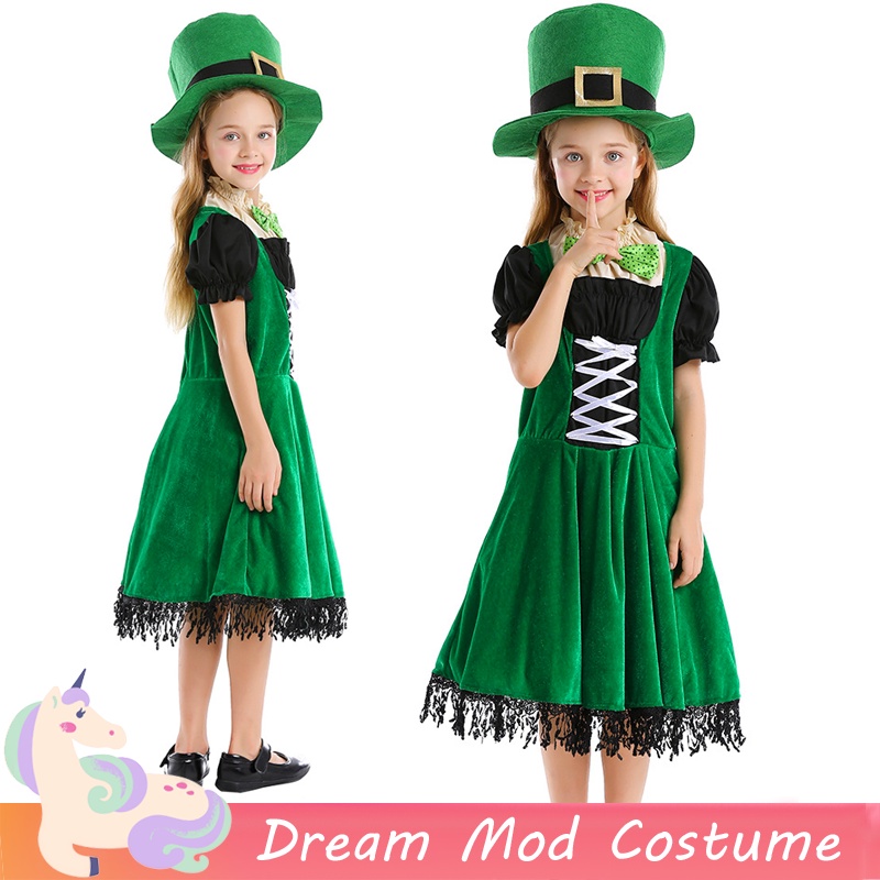 St. Patrick's Day Green Dress For Kids Girl Traditional Ireland United ...
