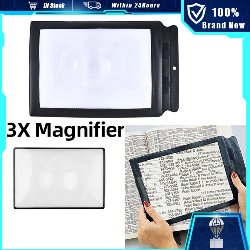 Full Page Magnifier Sheet 3x Big Large Magnifying Glass Reading Book ...