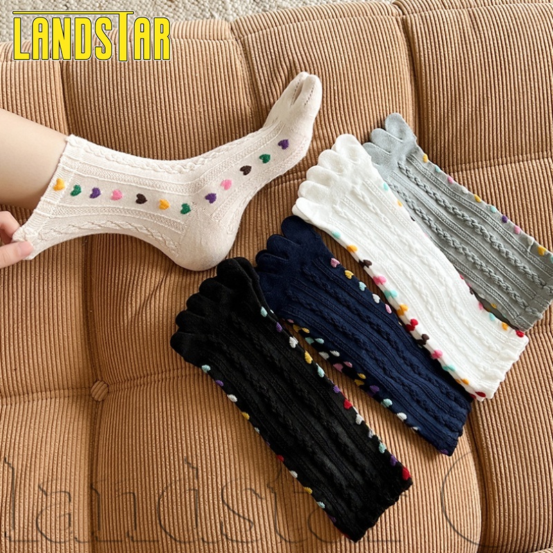 INS Style, Cute - Breathable - Split Toe Socks - Twist Braid Pattern ...