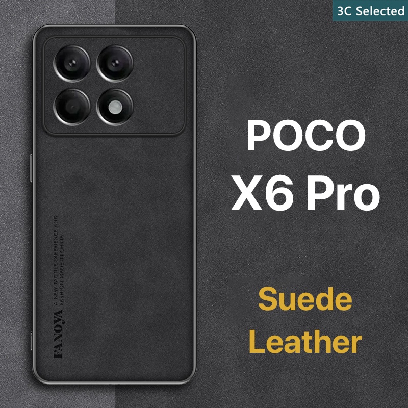 Suede Leather Case POCO X6 Pro Case Touch Comfortable Anti-fingerprint ...