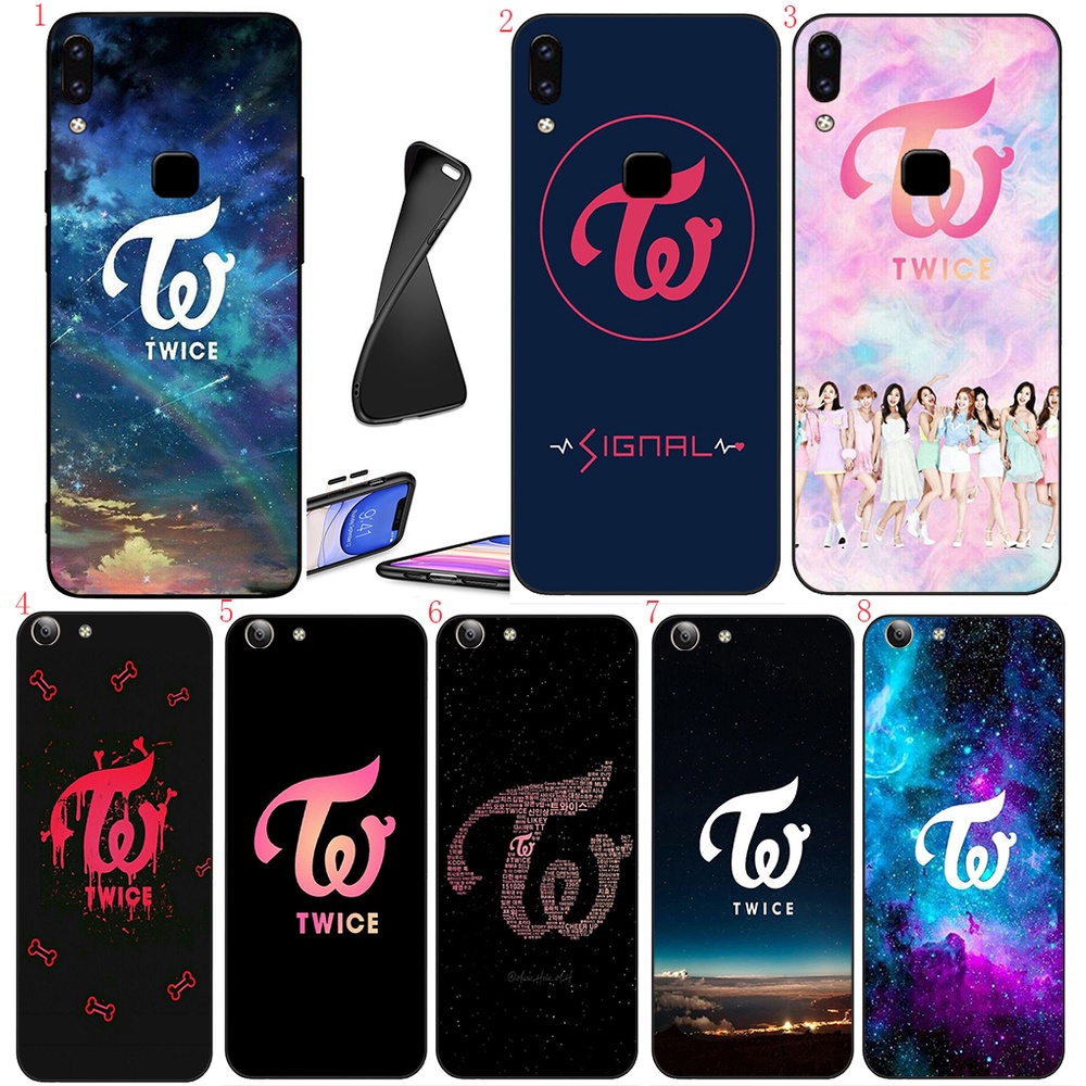 VIVO V23E Y76 Y36 V21 4g 5g Anime TWICE Logo star Soft Black Phone Case ...
