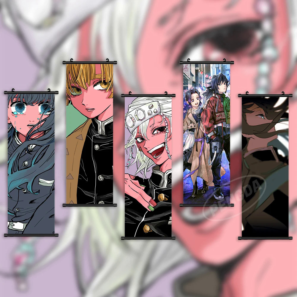 Home Decor Demon Slayer Painting Hanging Anime Scrolls Tomioka Giyuu ...