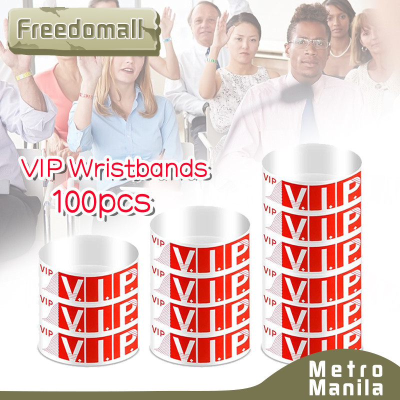 100pcs VIP Wristbands Armbands Disposable Paper Party Bracelet Wrist ...