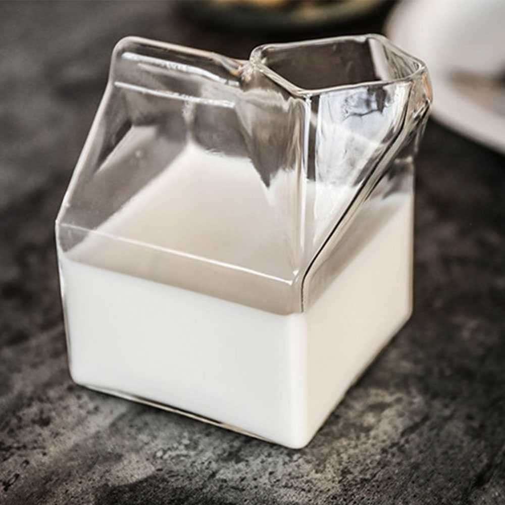 Glass Milk Glass Borosilicate Glass Milk Box 300ml / Milk Glass Syrup ...