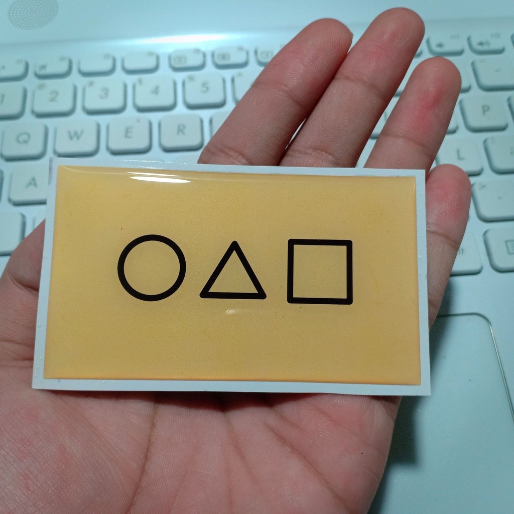 Squid GAME CARD Emblem sticker embossed with flexible resin | Shopee ...
