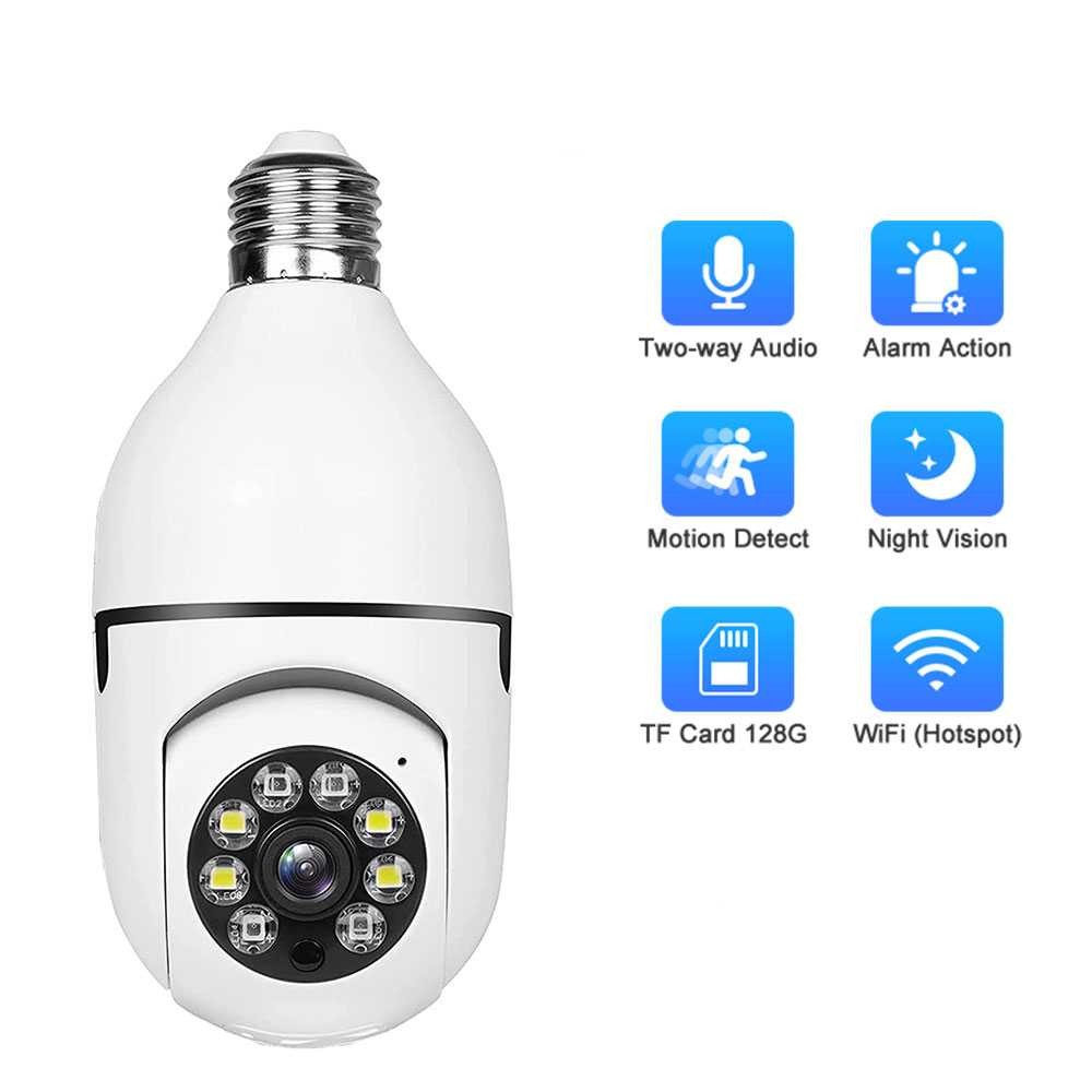 V380 CCTV Camera Bulb Two Way Audio PIR HD 720p 1MP - Q15 | Shopee ...