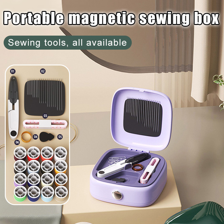 Premium-Magnetic Needle Thread Box Set - Organize Sewing Supplies ...