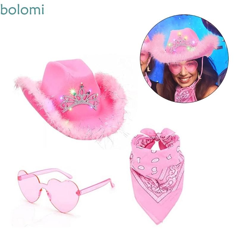 bolomi Western Cowboy Hat Heart Shape Sunglasses Bridal Shower Cowgirl ...