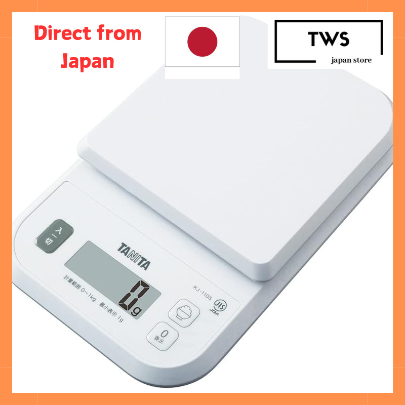 Tanita Digital Cooking Scale Kitchen Scale 1kg 1g Unit White KJ-110S WH Measures Calorie of Rice ...