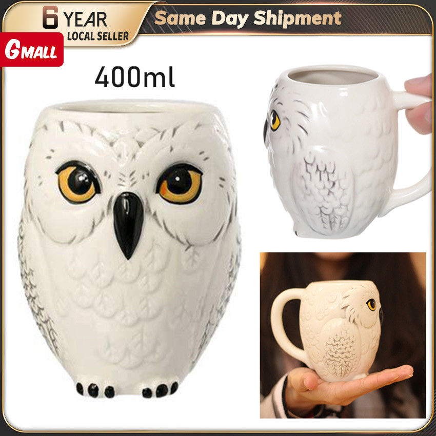 【Fast Delivery】 Cute Owl Mugs 3D Animal Cups Ceramic Milk Mug Home ...