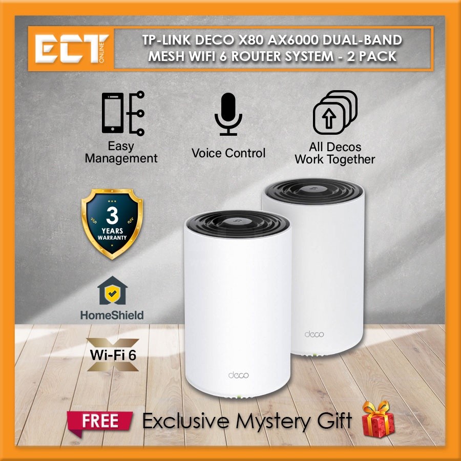 TP-Link Deco X80 AX6000 Dual-Band Mesh WiFi 6 Router System - (1 / 2 / 3 Pack) | Shopee Philippines